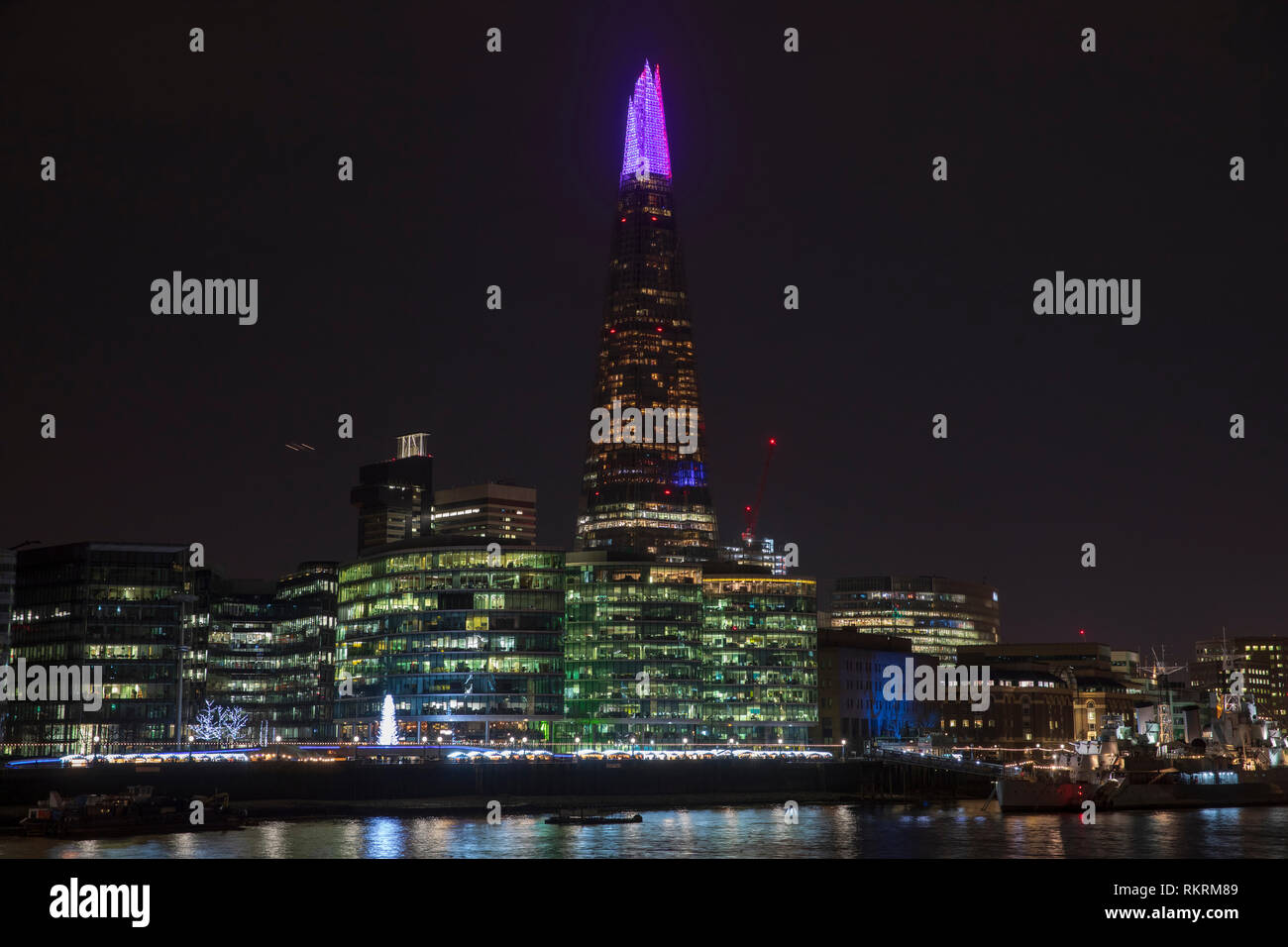 Shard Lights display, London, England Stock Photo - Alamy