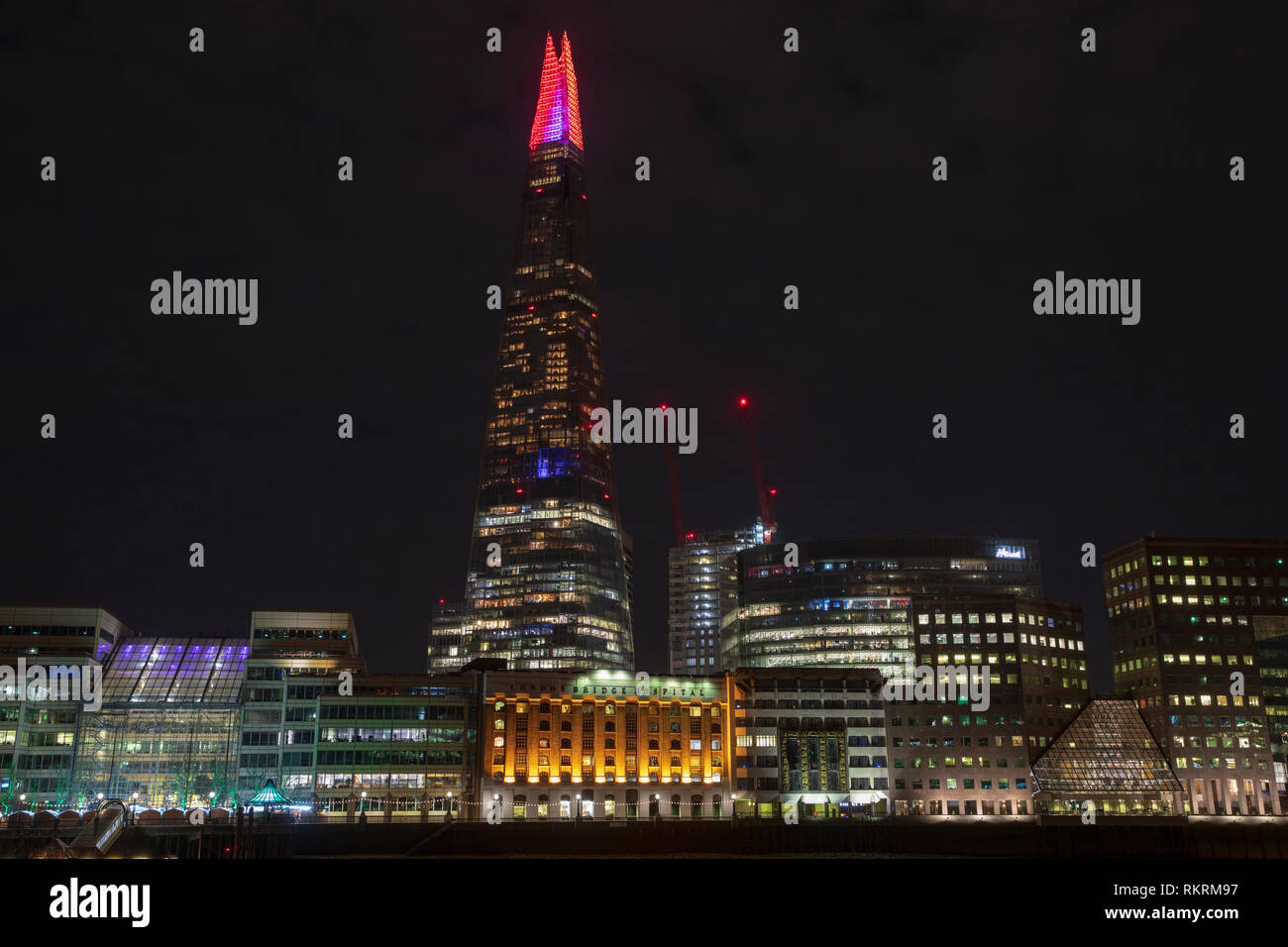 Shard Lights display, London, England Stock Photo - Alamy