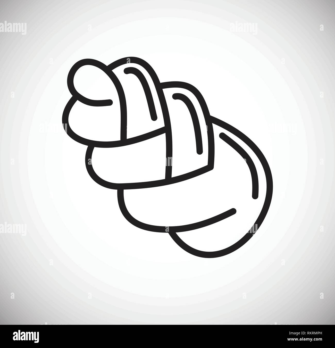 Bun outline icon white background for graphic and web design, Modern ...