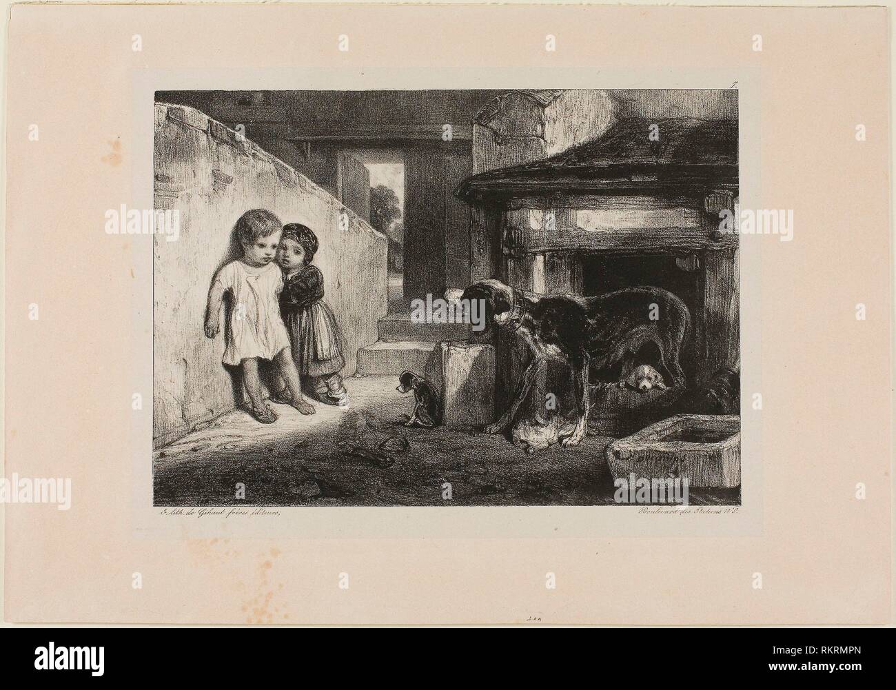 Child frightened by dog hi-res stock photography and images - Alamy