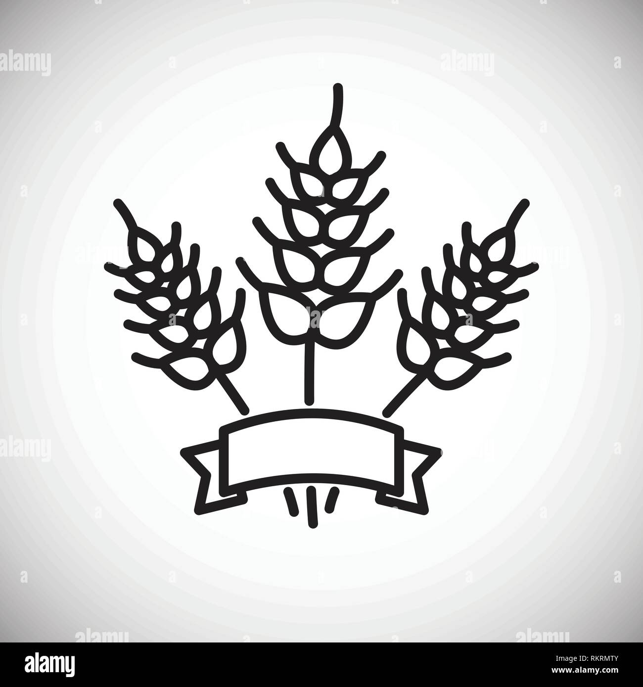 Wheat outline icon on white background for graphic and web design ...