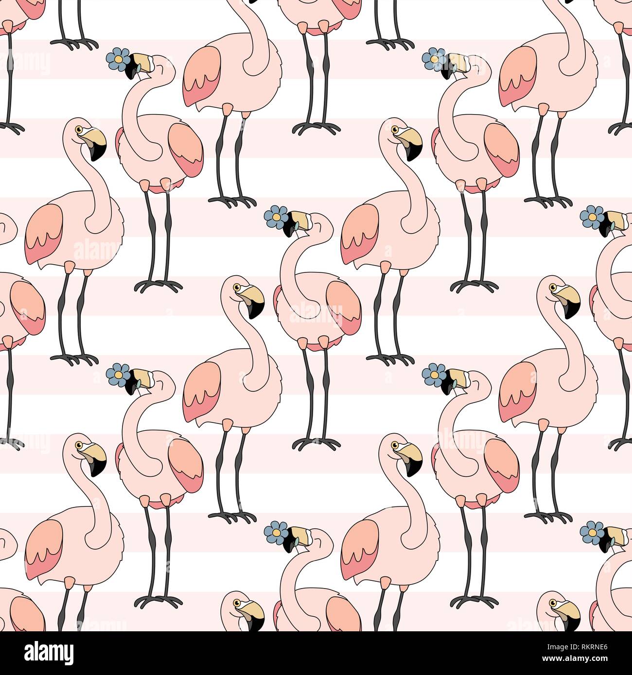 vector seamless pattern cartoon animals paper art Stock Vector Image ...