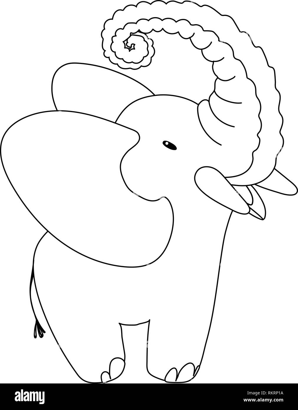 Happy Elephant Drawing
