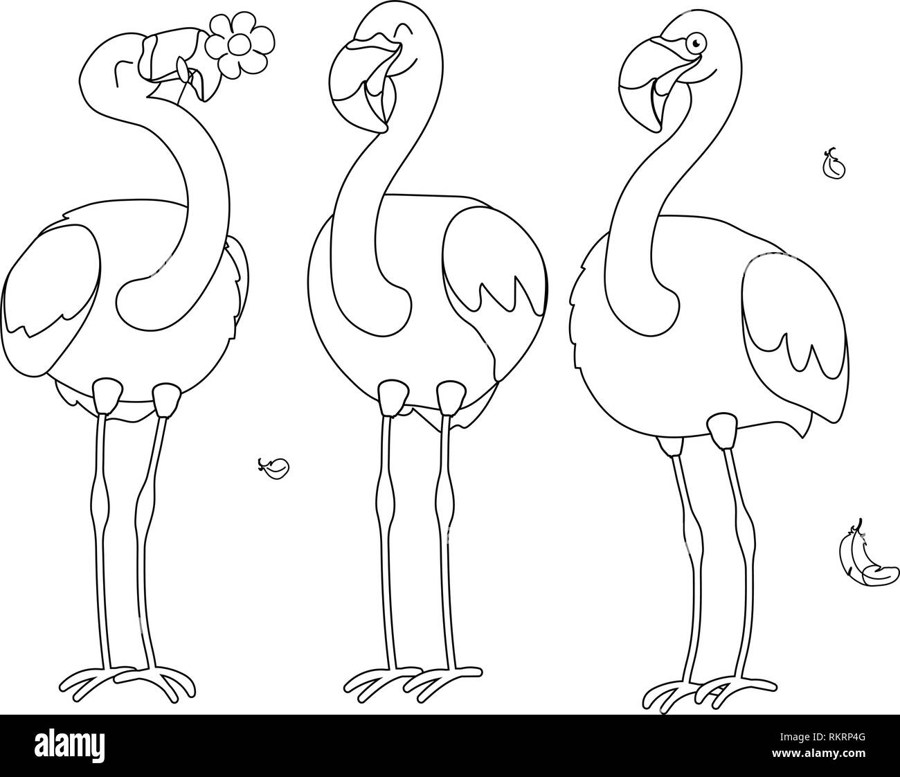 Flamingo Clipart Black And White