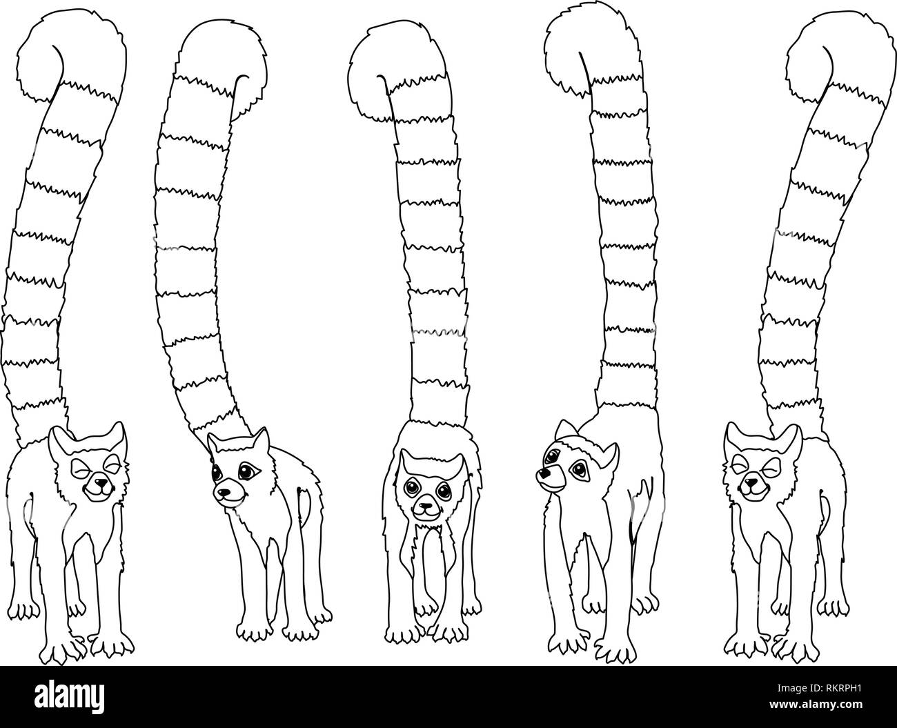 Woodland creature vector vectors Black and White Stock Photos & Images ...