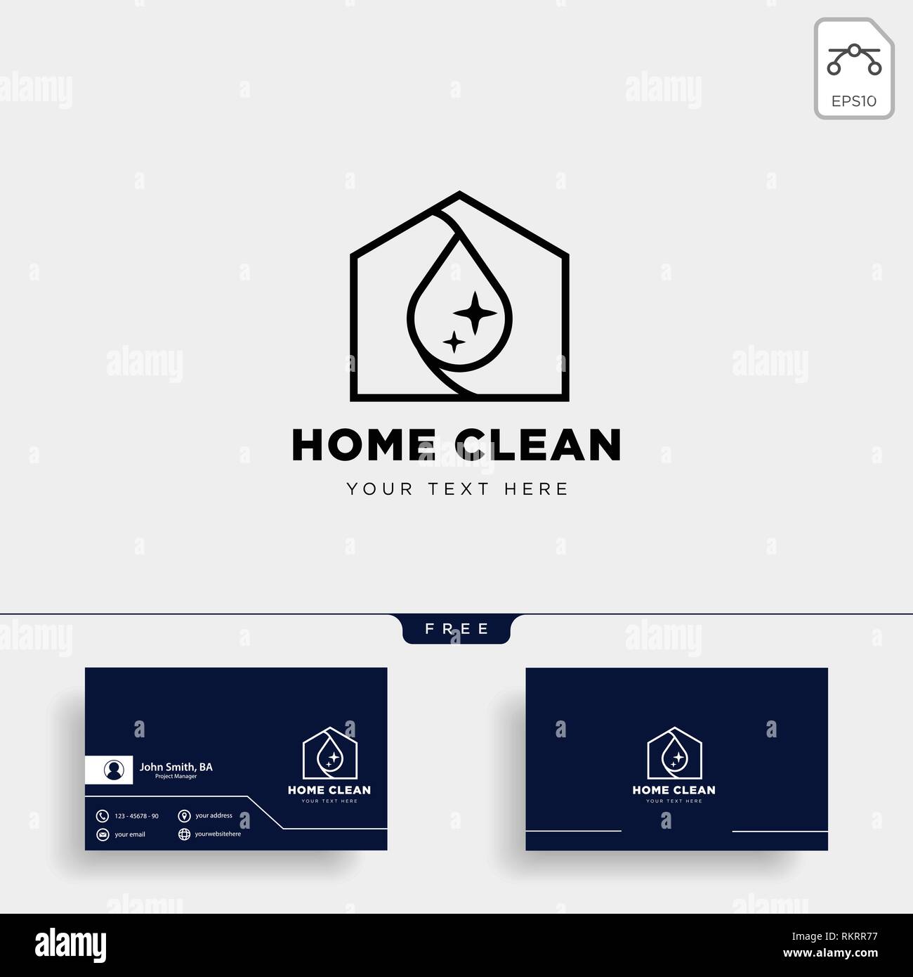 clean house or home creative logo template vector illustration icon ...