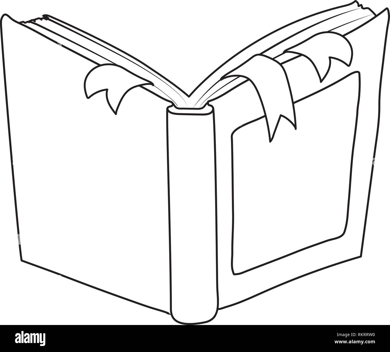 vector open coloring book page fairy story Stock Vector Image & Art - Alamy