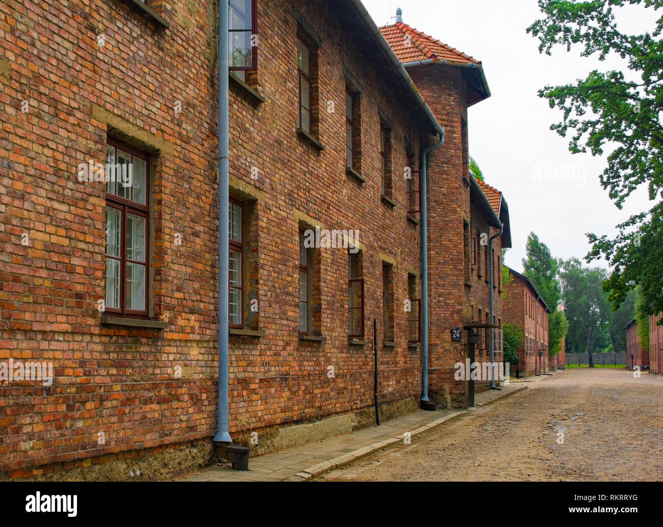 Building Block 24a in the Auschwitz concentration camp in Poland Stock ...