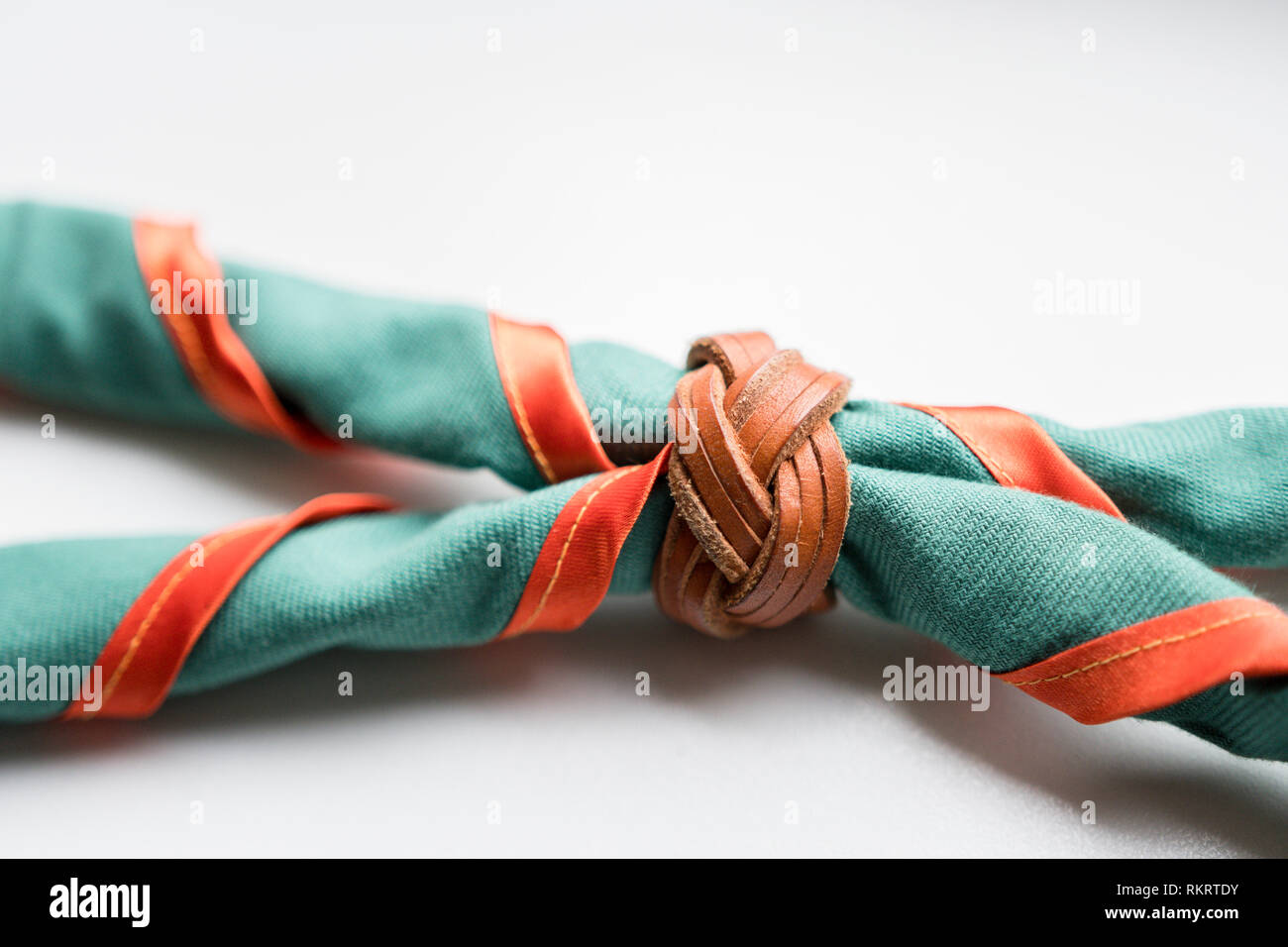 scout scarf and woggle . Concept is learning Scout subject Stock Photo ...