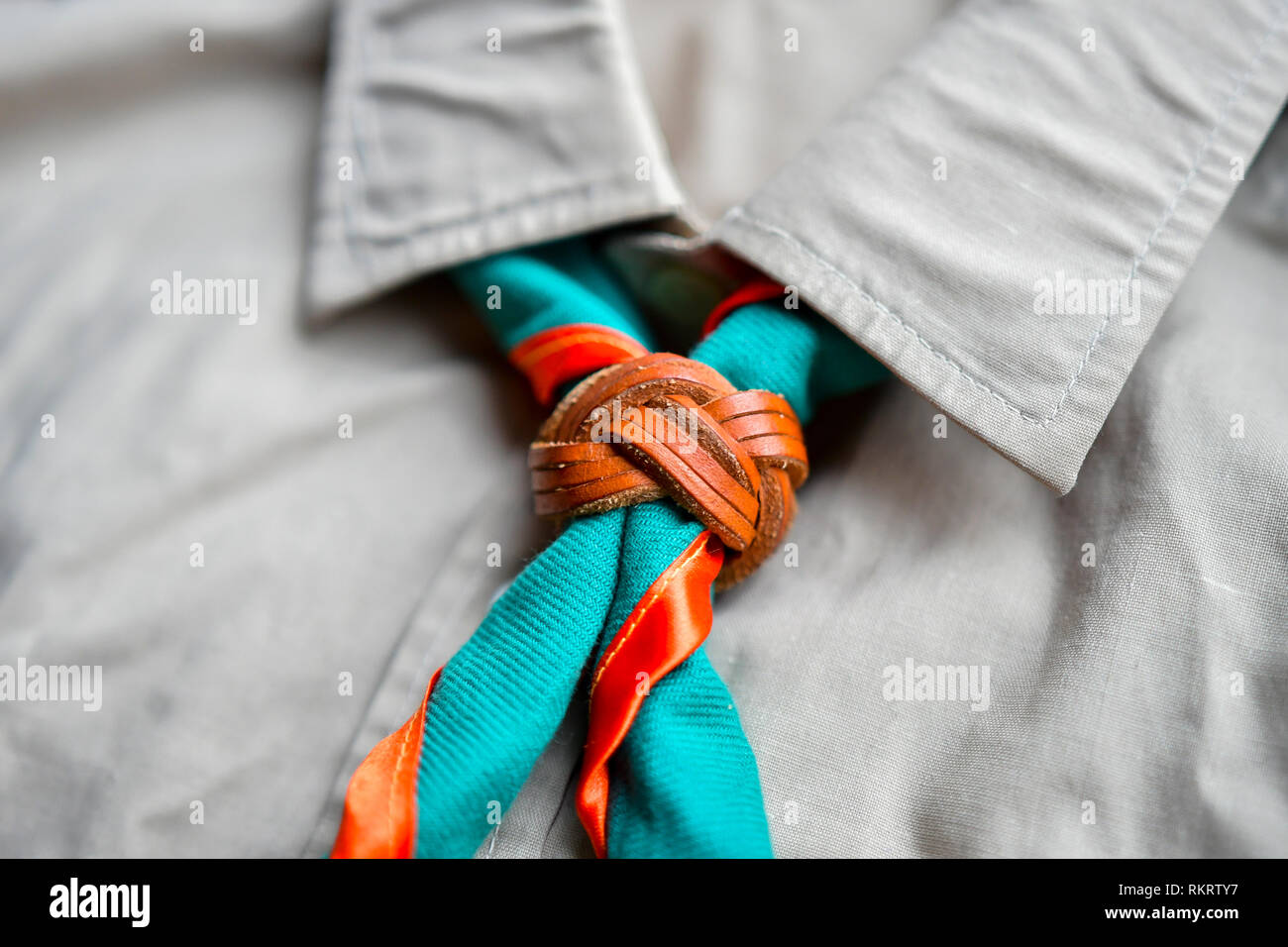 scout scarf and woggle . Concept is learning Scout subject Stock Photo ...