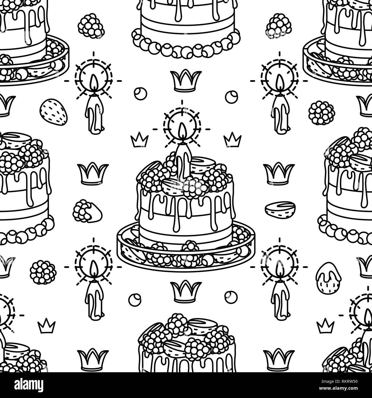 vector seamless pattern Little Princess paper art Stock Vector Image ...
