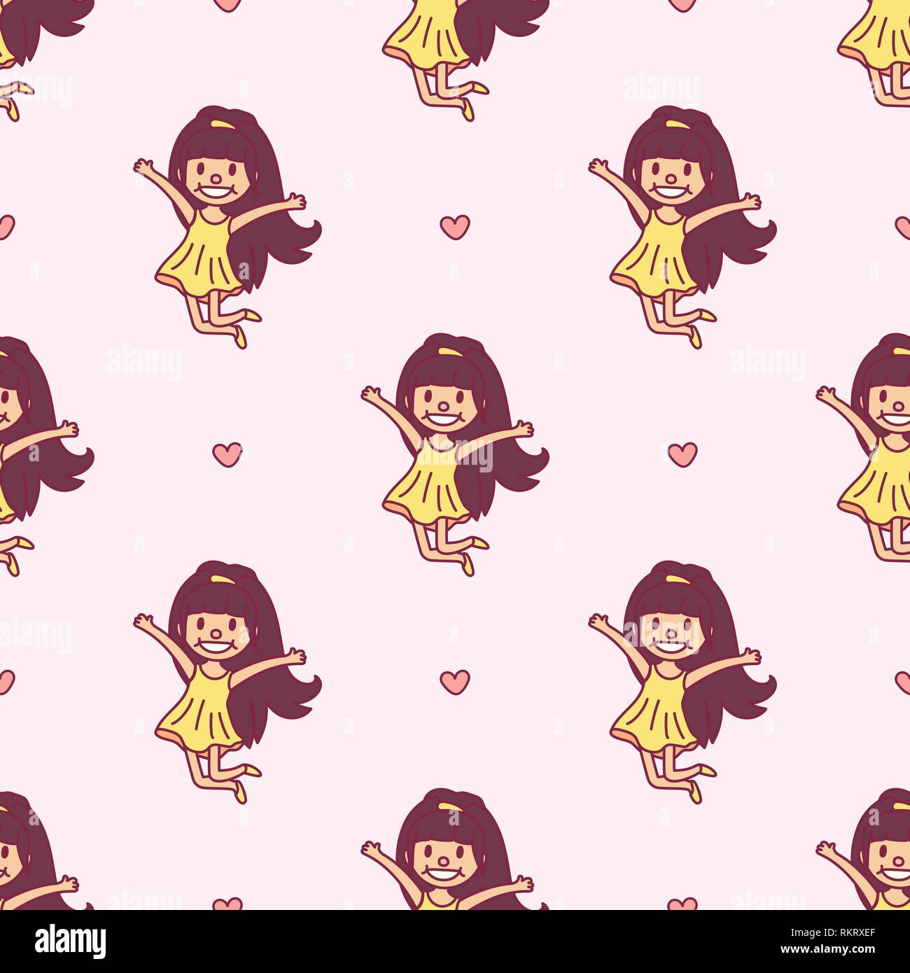 vector cartoon seamless pattern Kids clip art Stock Vector Image & Art ...