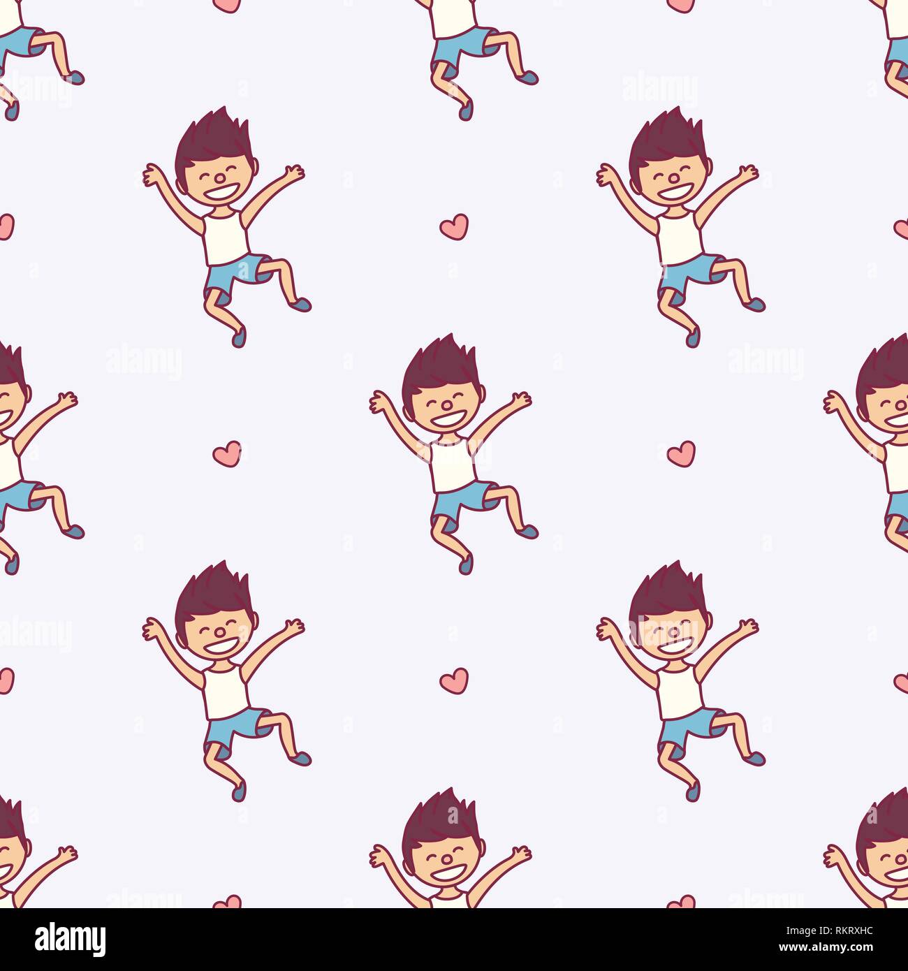 vector cartoon seamless pattern Kids clip art Stock Vector Image & Art ...