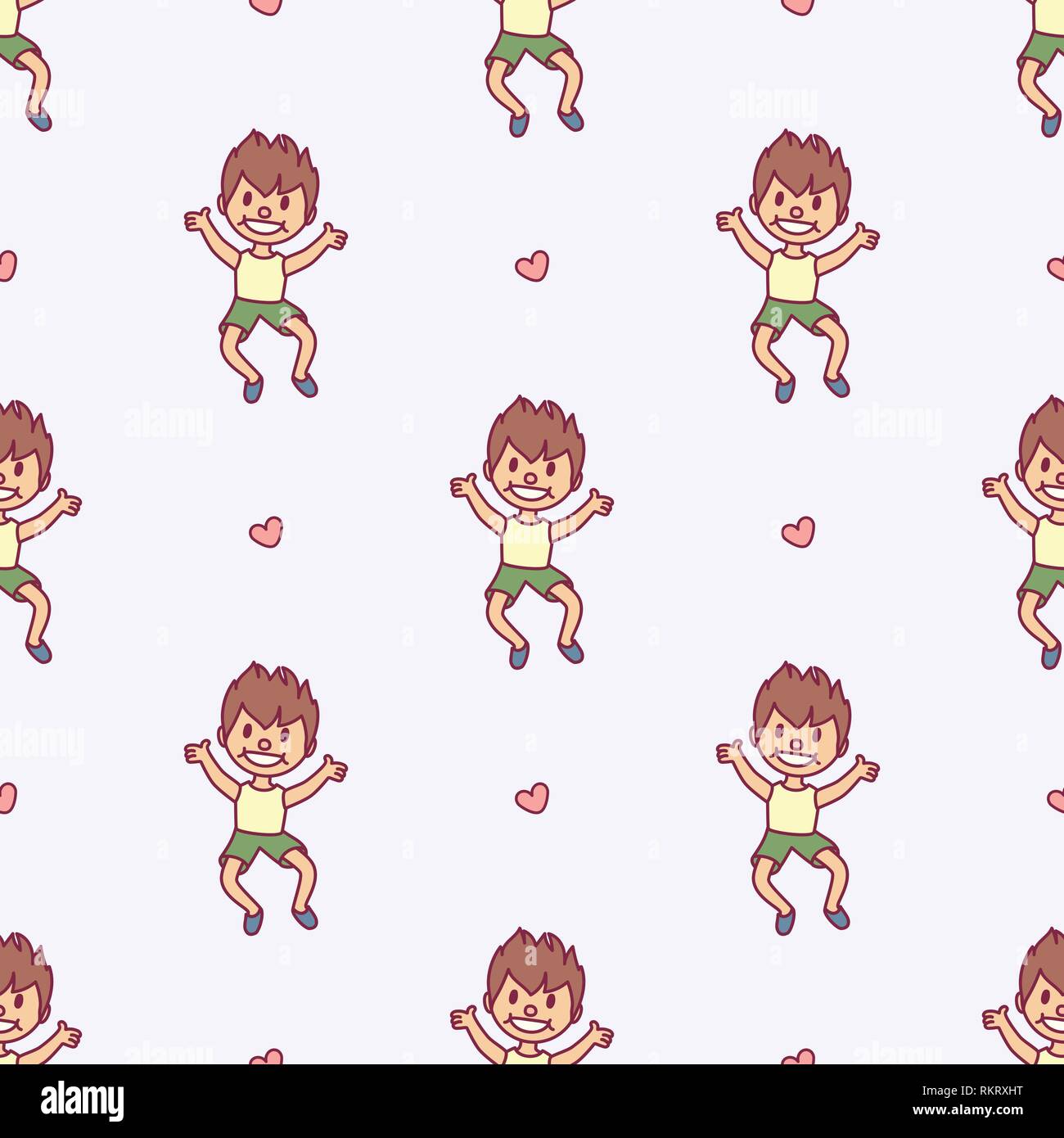 vector cartoon seamless pattern Kids clip art Stock Vector Image & Art ...