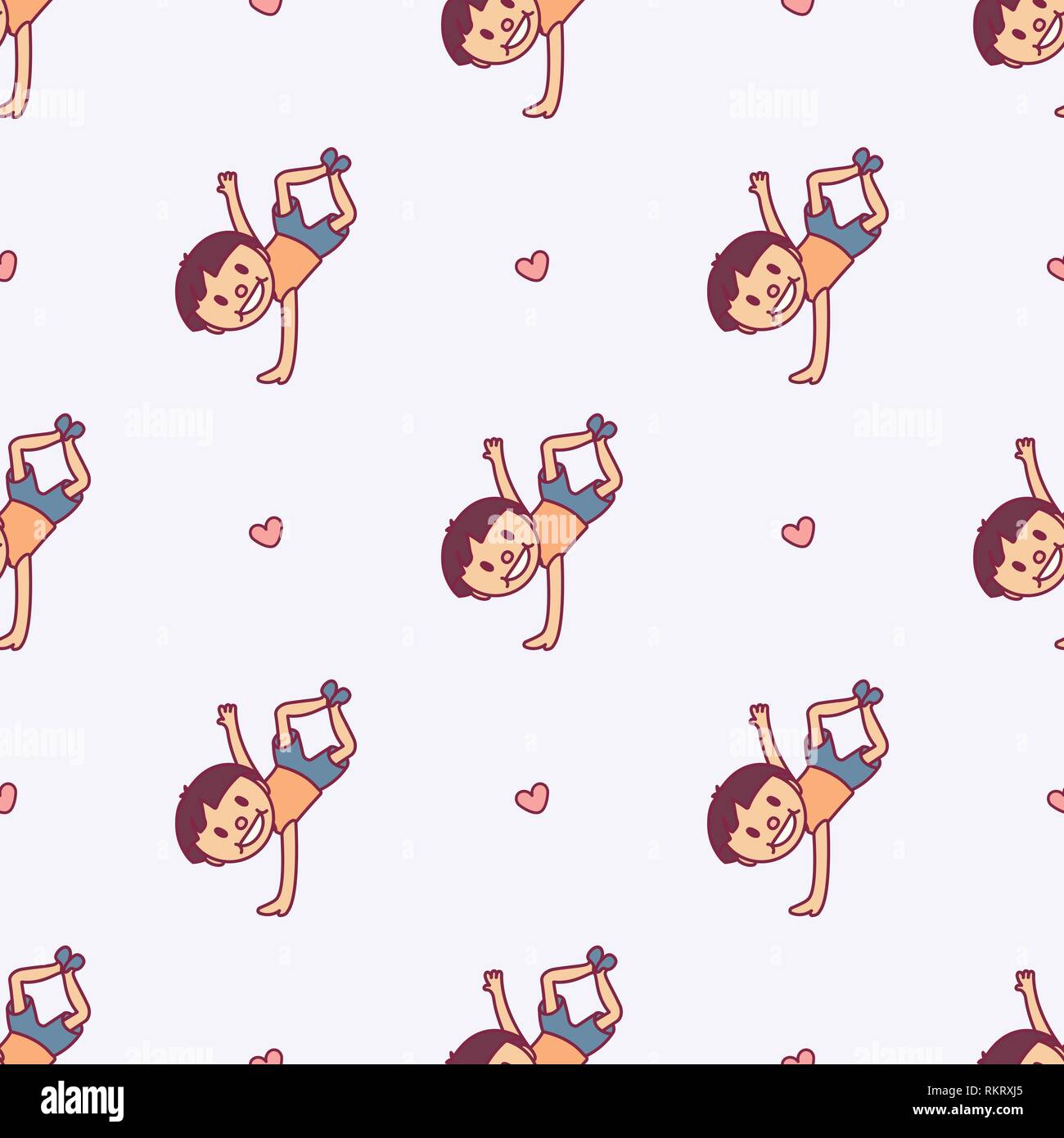 vector cartoon seamless pattern Kids clip art Stock Vector Image & Art ...