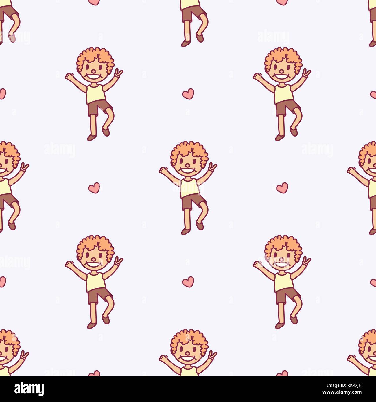 vector cartoon seamless pattern Kids clip art Stock Vector Image & Art ...