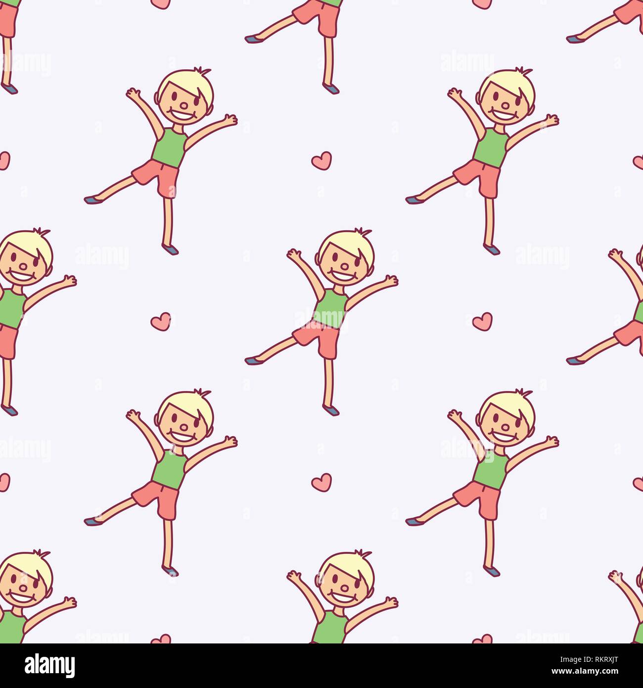 vector cartoon seamless pattern Kids clip art Stock Vector Image & Art ...