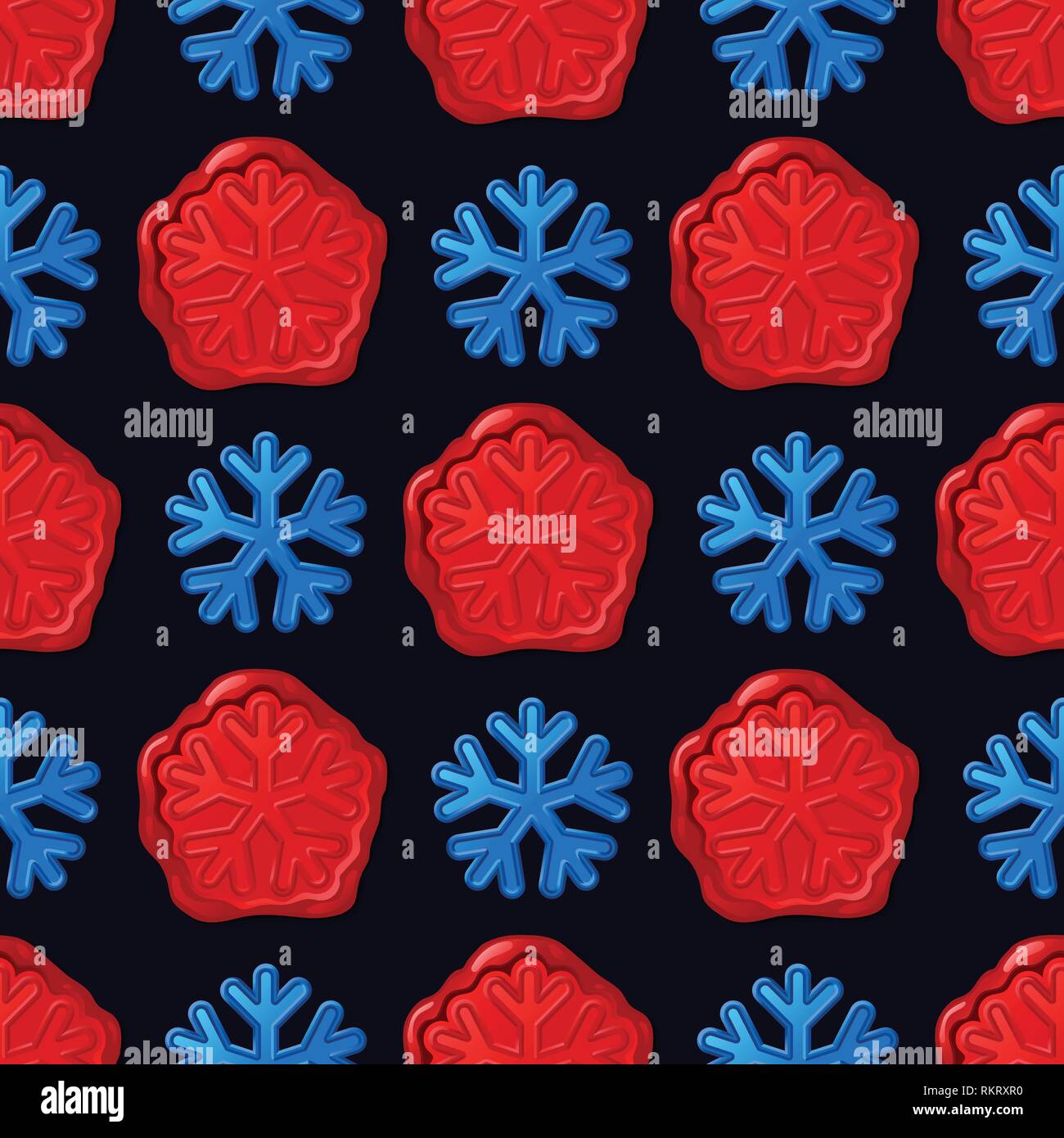 vector cartoon seamless pattern Winter clip art Stock Vector Image ...