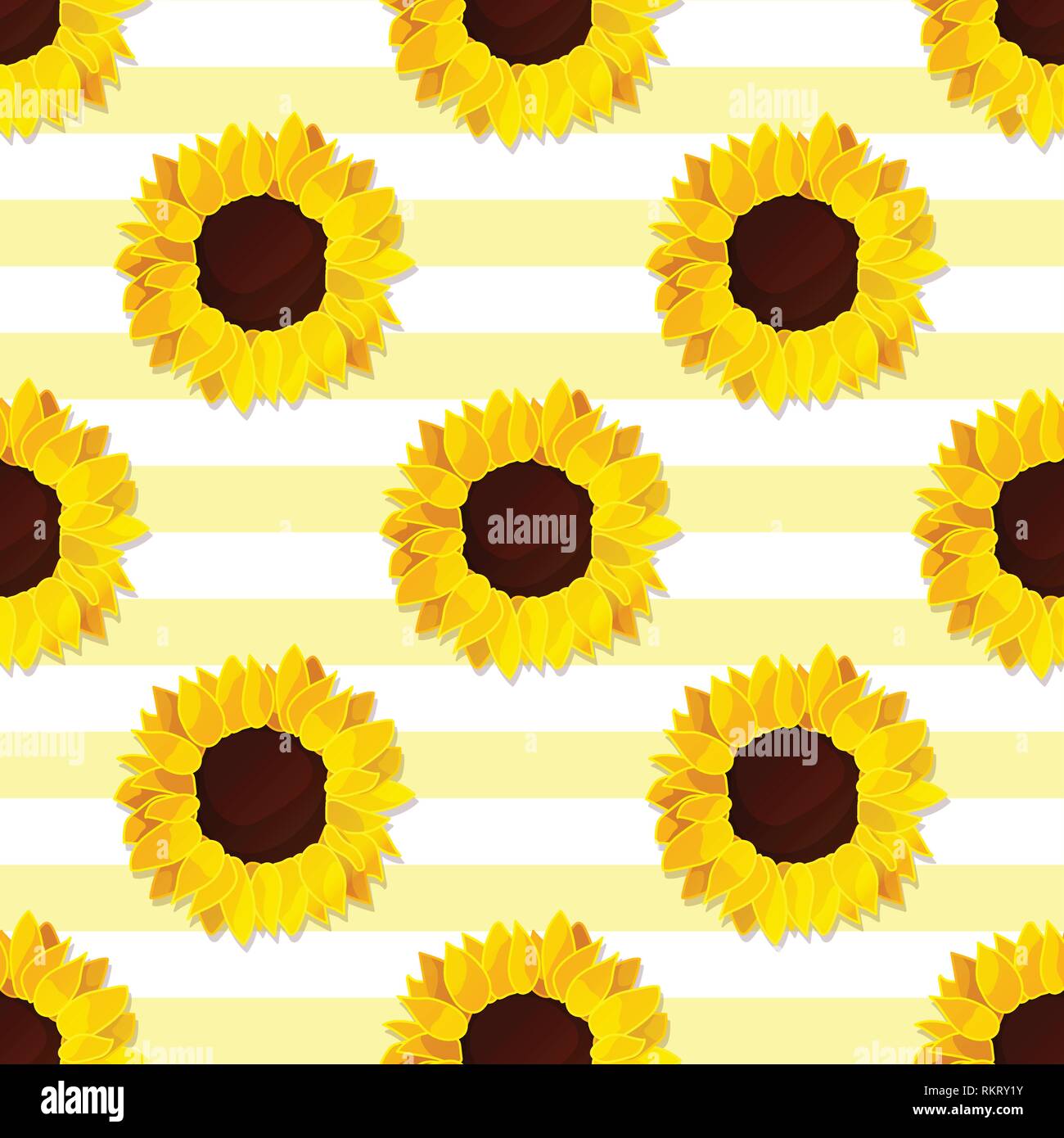 vector sunflower seed head flower seamless pattern Stock Vector Image ...