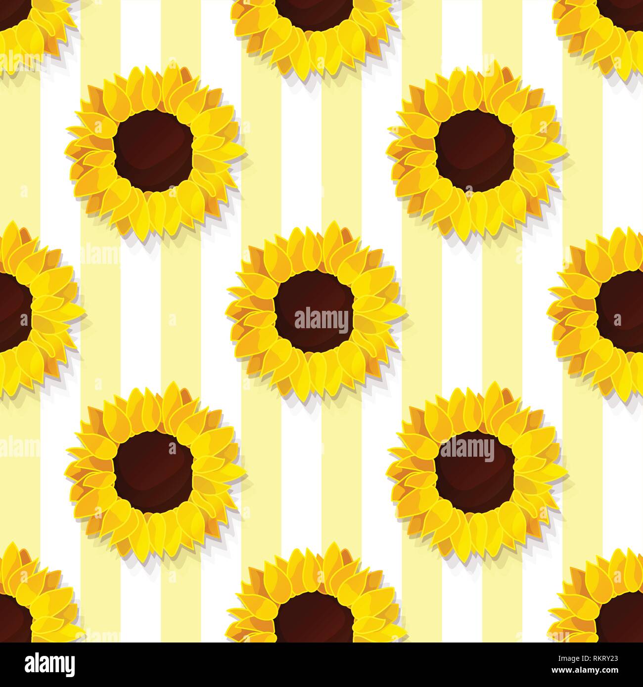vector sunflower seed head flower seamless pattern Stock Vector Image ...