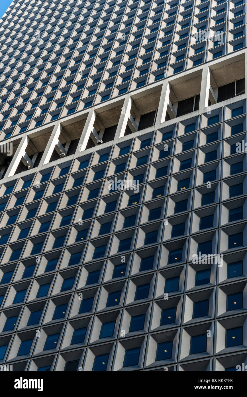 The glass facade with window front of an office house hi-res stock ...