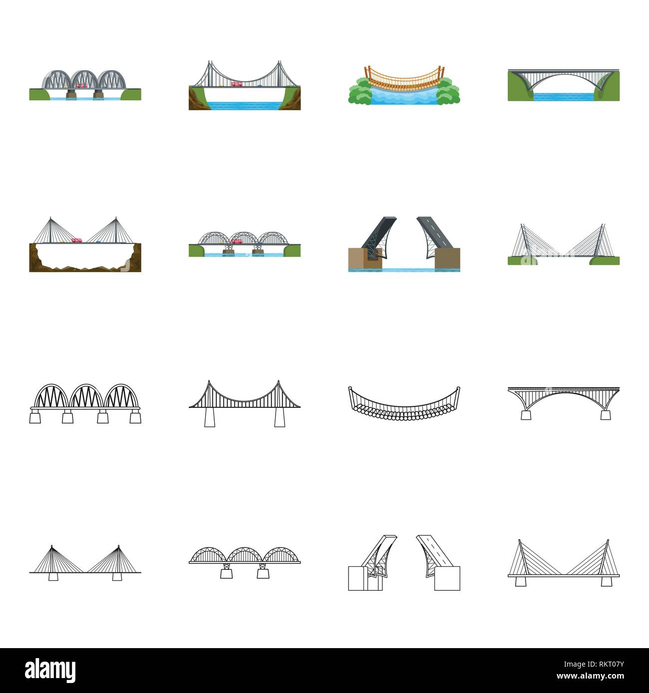 Vector design of connection and design sign. Collection of connection ...