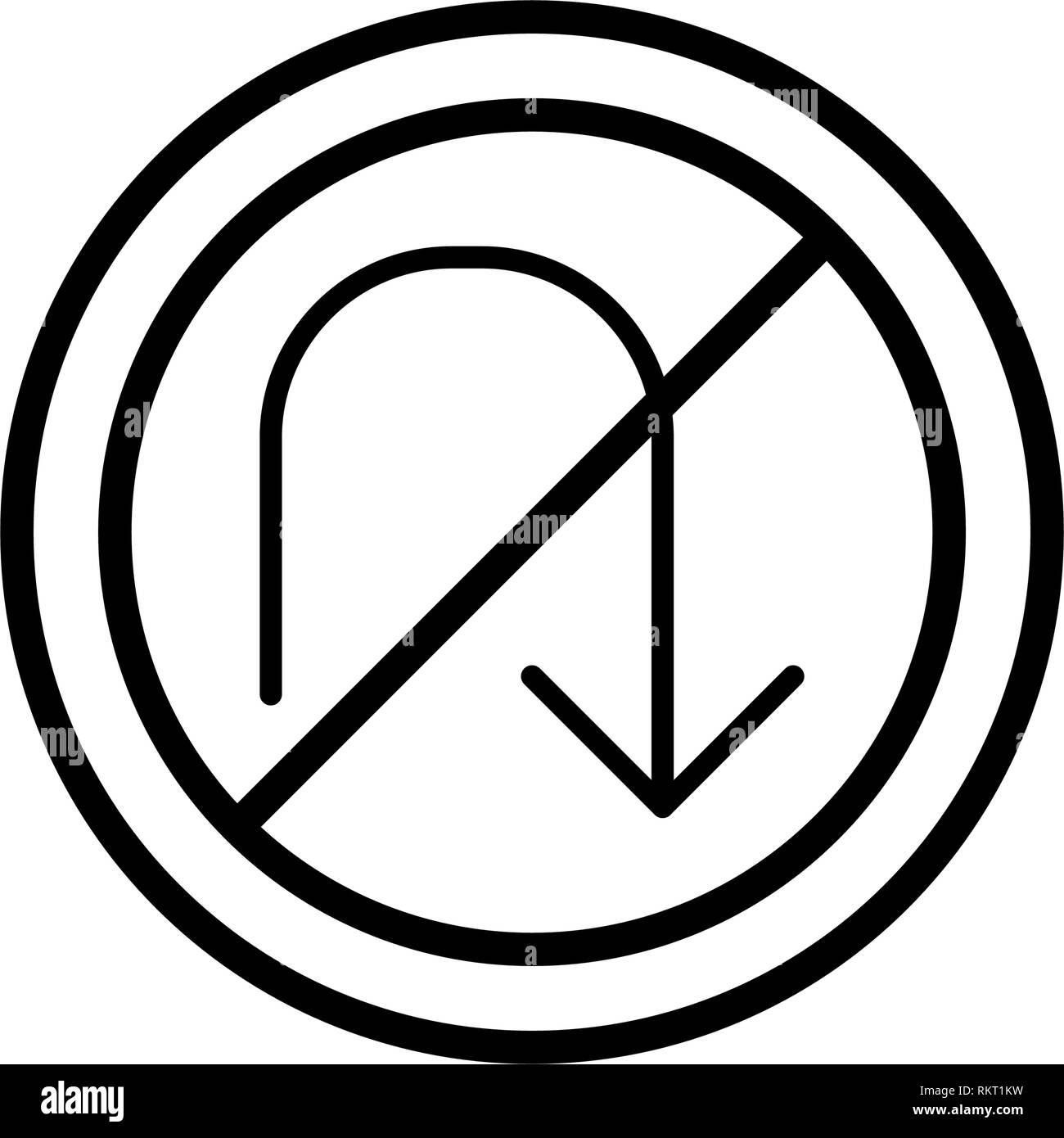 Vector No entry for motor vehicle Icon Sign Icon Vector Illustration ...