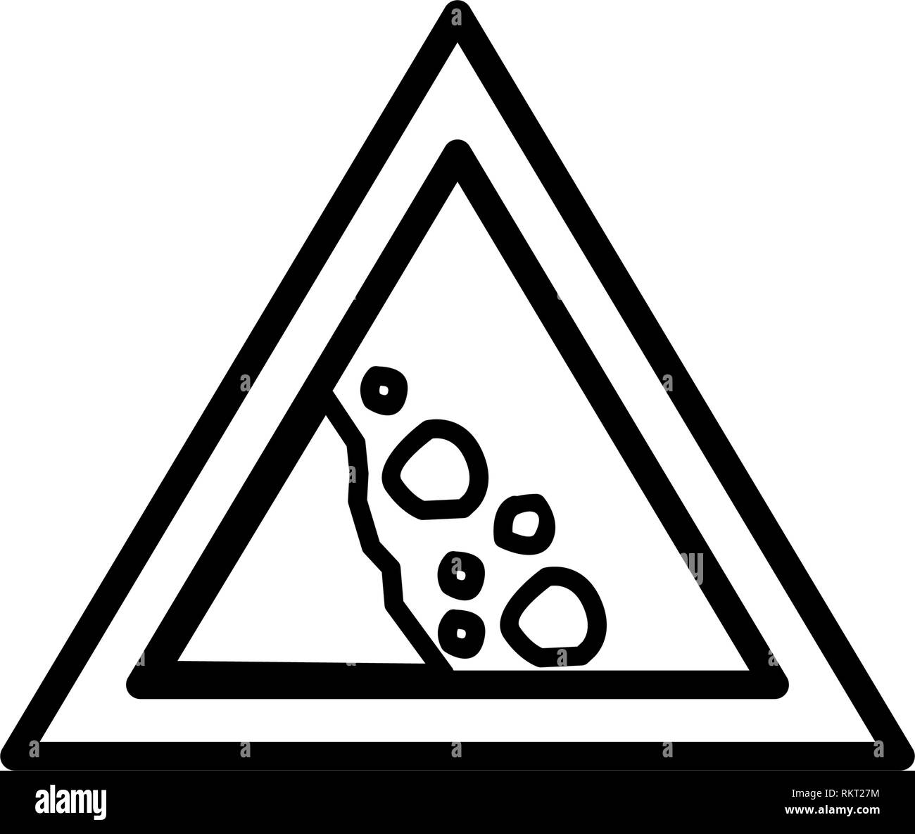 Vector Falling rock Icon Sign Icon Vector Illustration For Personal And ...