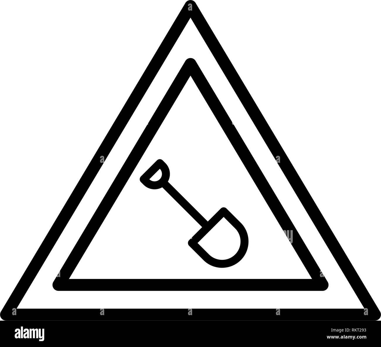 Vector Road works Icon Sign Icon Vector Illustration For Personal And ...