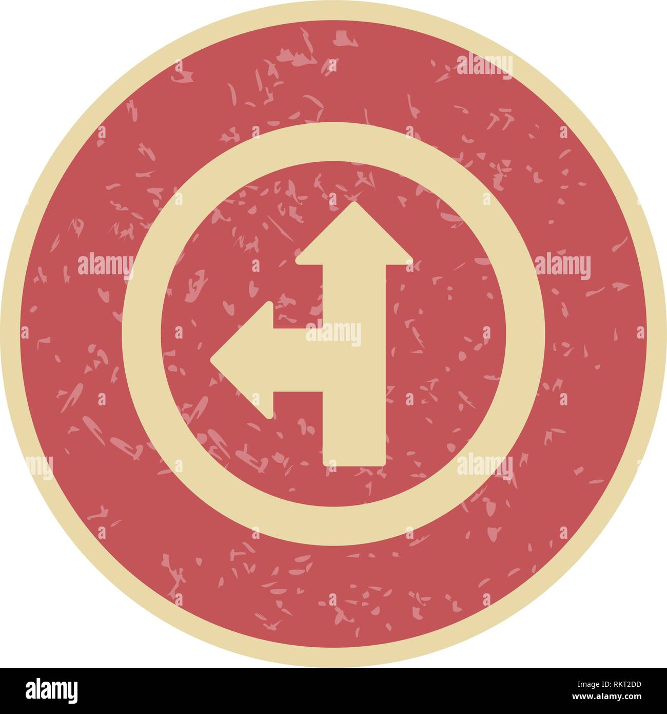 Vector Go straight or left Icon Sign Icon Vector Illustration For ...