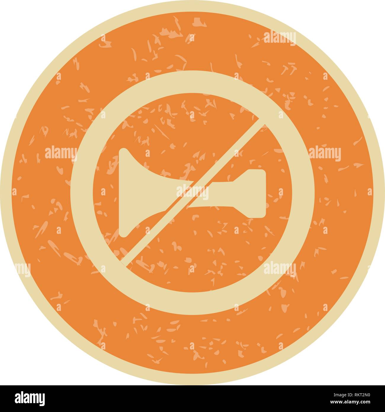 Vector Audible warning devices prohibited Icon Sign Icon Vector ...