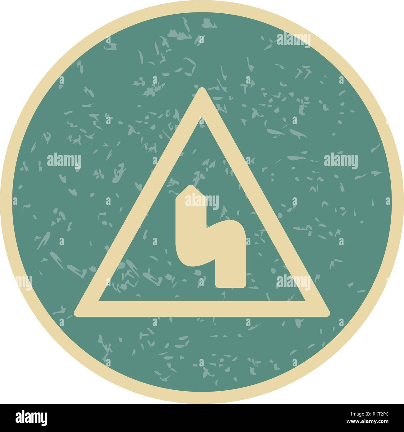 Vector Double bend to the left Icon Sign Icon Vector Illustration For ...