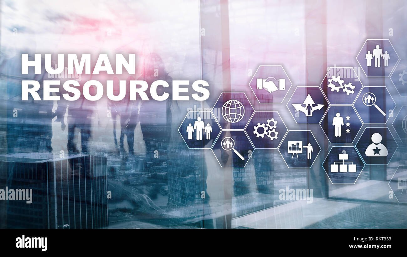 Human Resources HR management concept. Human resources pool, customer ...