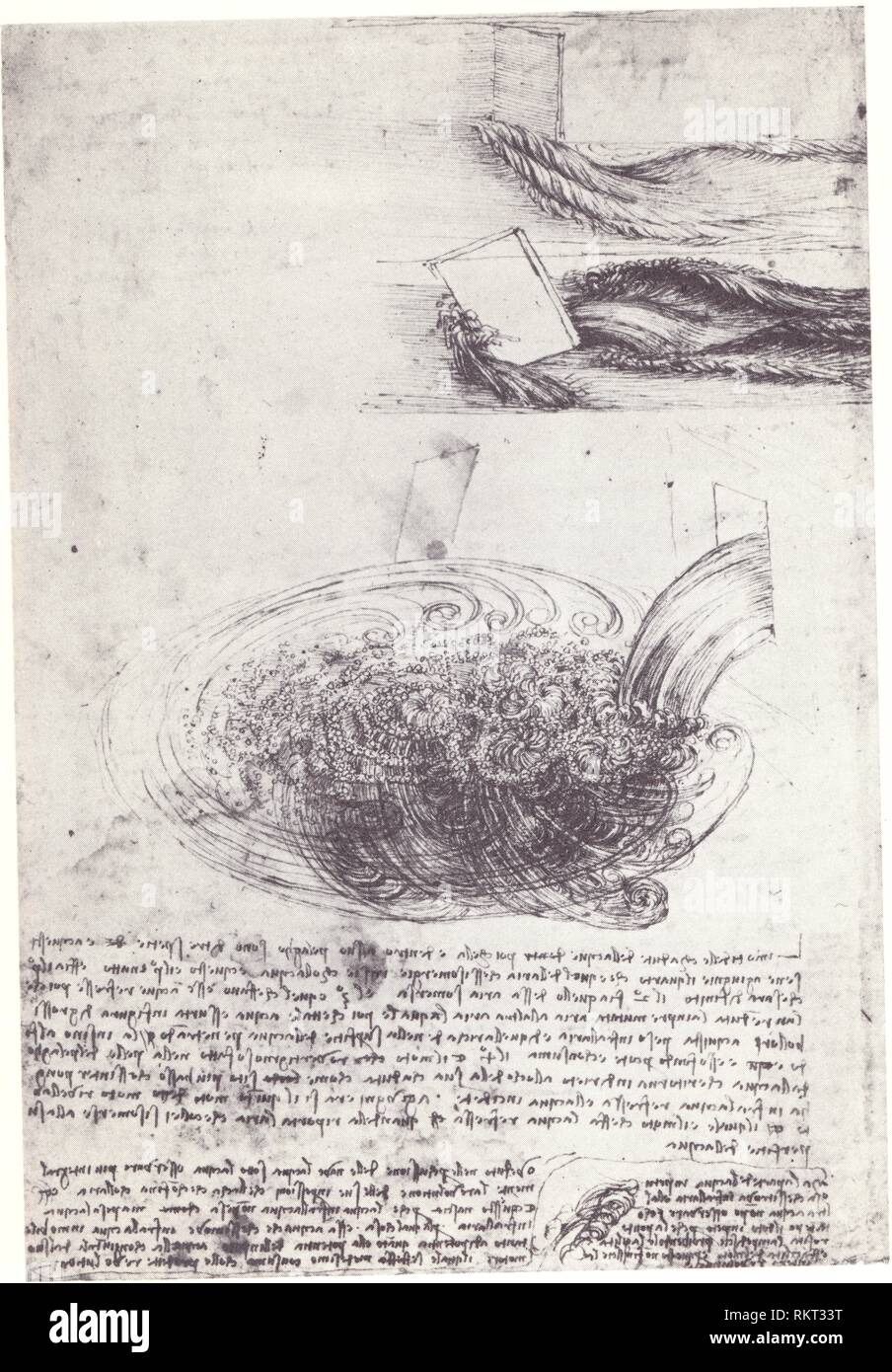 Leonardo da vinci drawing of water hi-res stock photography and images ...
