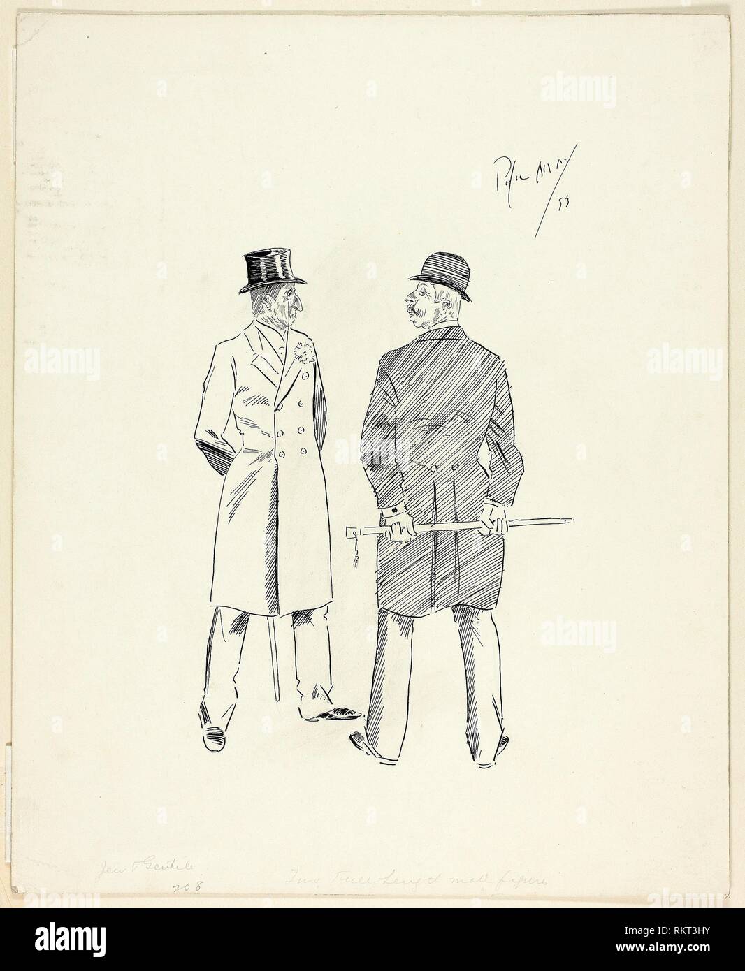 Two walking gentlemen hi-res stock photography and images - Alamy