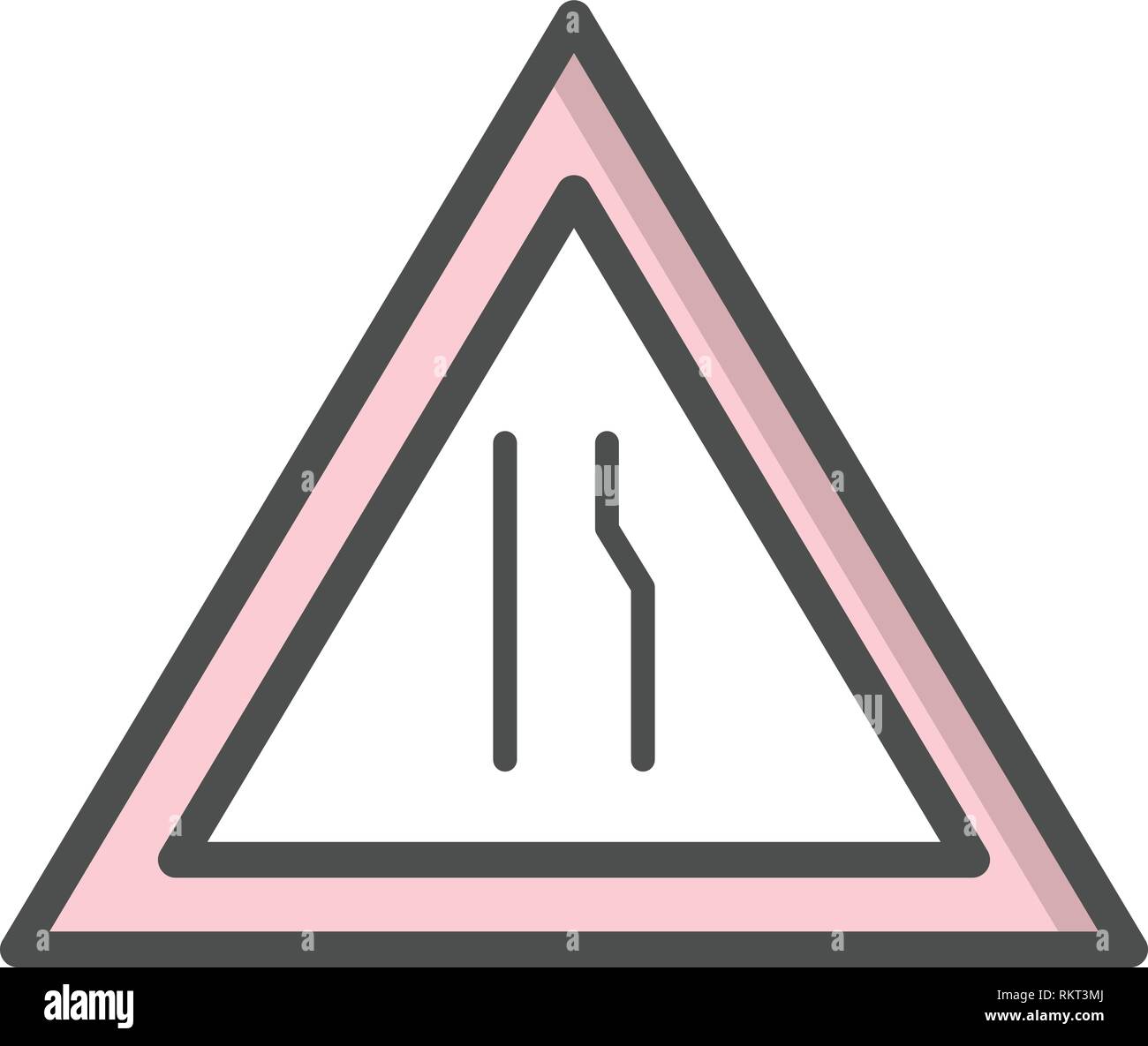 Dual carriageway ahead sign Stock Vector Images - Alamy