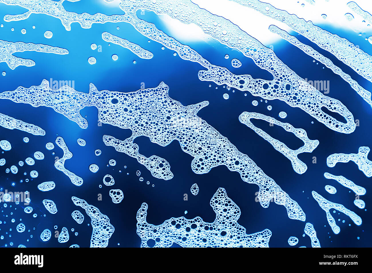 soap foam bubbles on the glass Stock Photo - Alamy