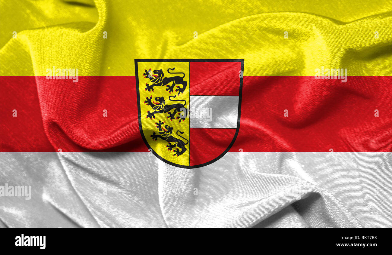 Realistic flag of Carinthia on the wavy surface of fabric Stock Photo ...