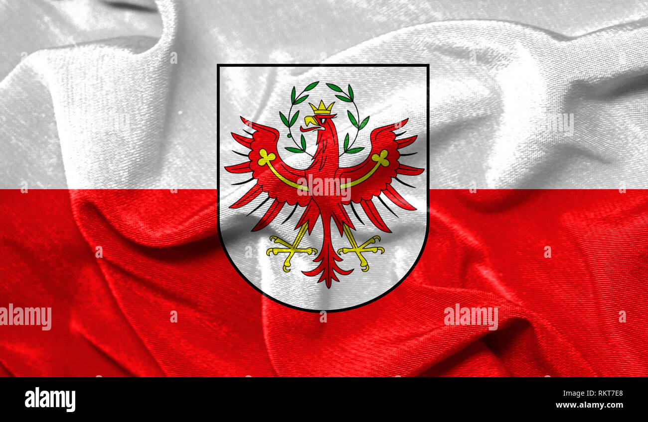 Realistic flag of Tyrol on the wavy surface of fabric Stock Photo - Alamy