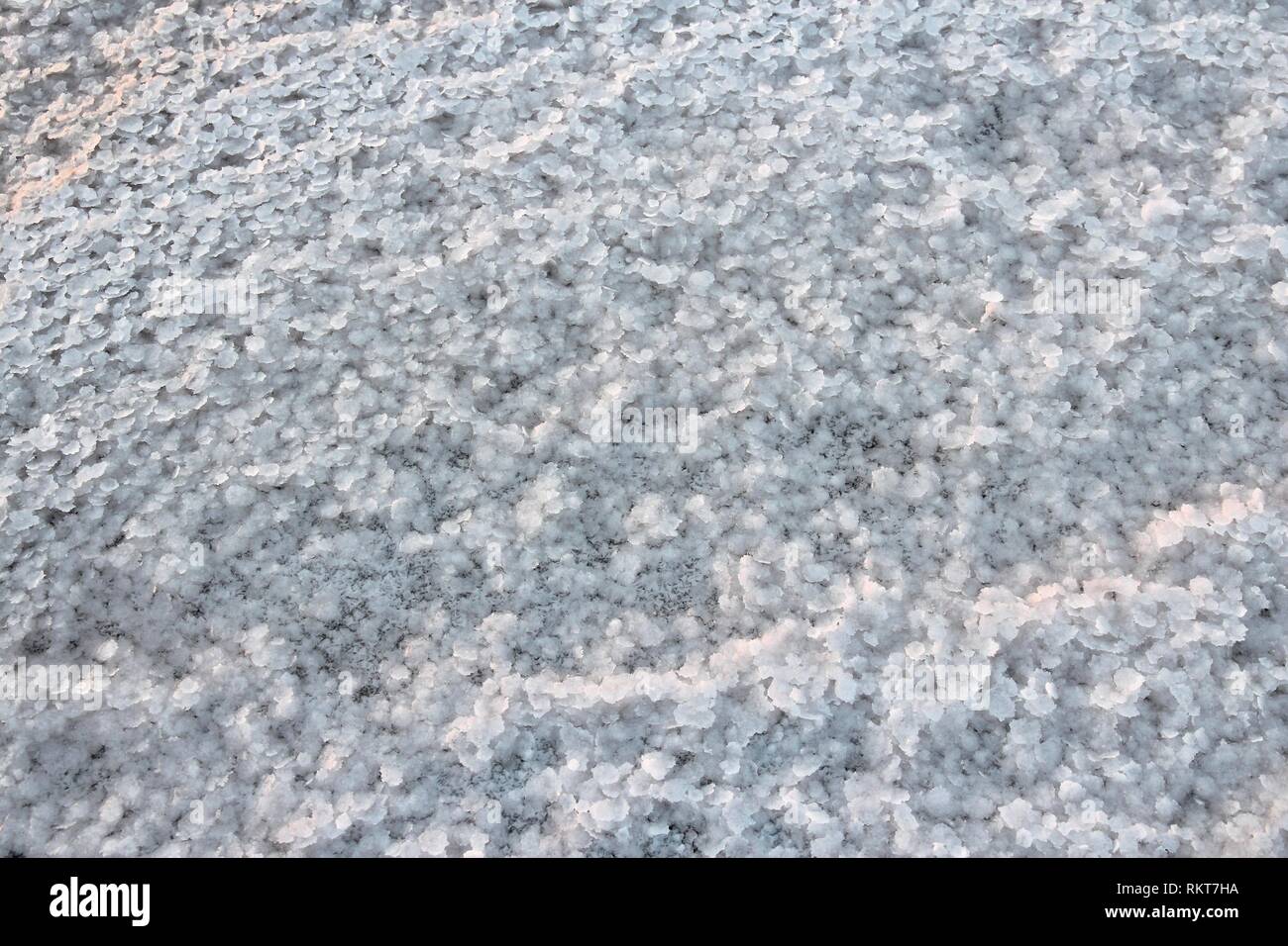 Natural salt pan in Larnaca Salt Lake, Cyprus. Salt background Stock ...