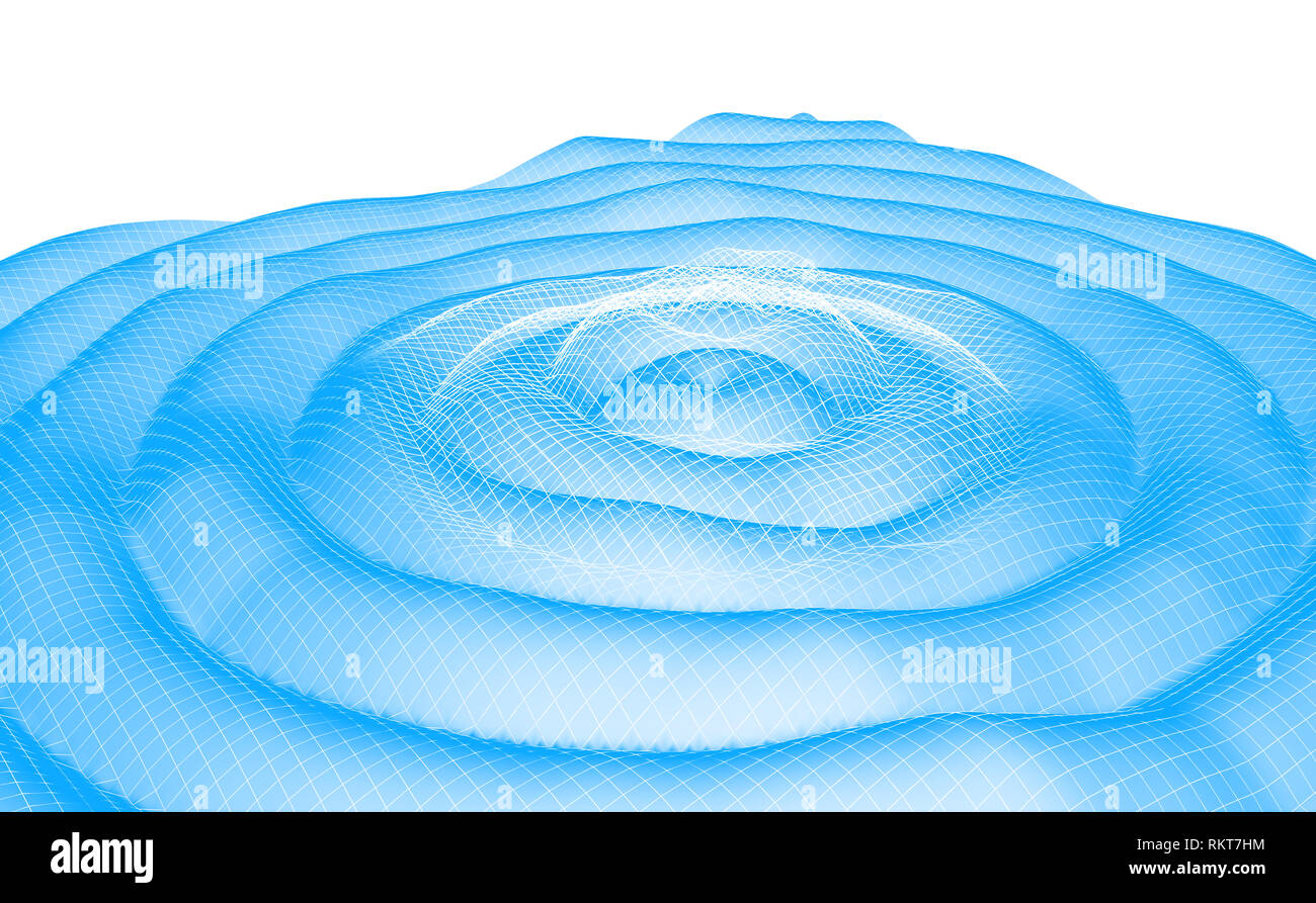 Gravitation waves abstract duotone 3D illustration Stock Photo - Alamy