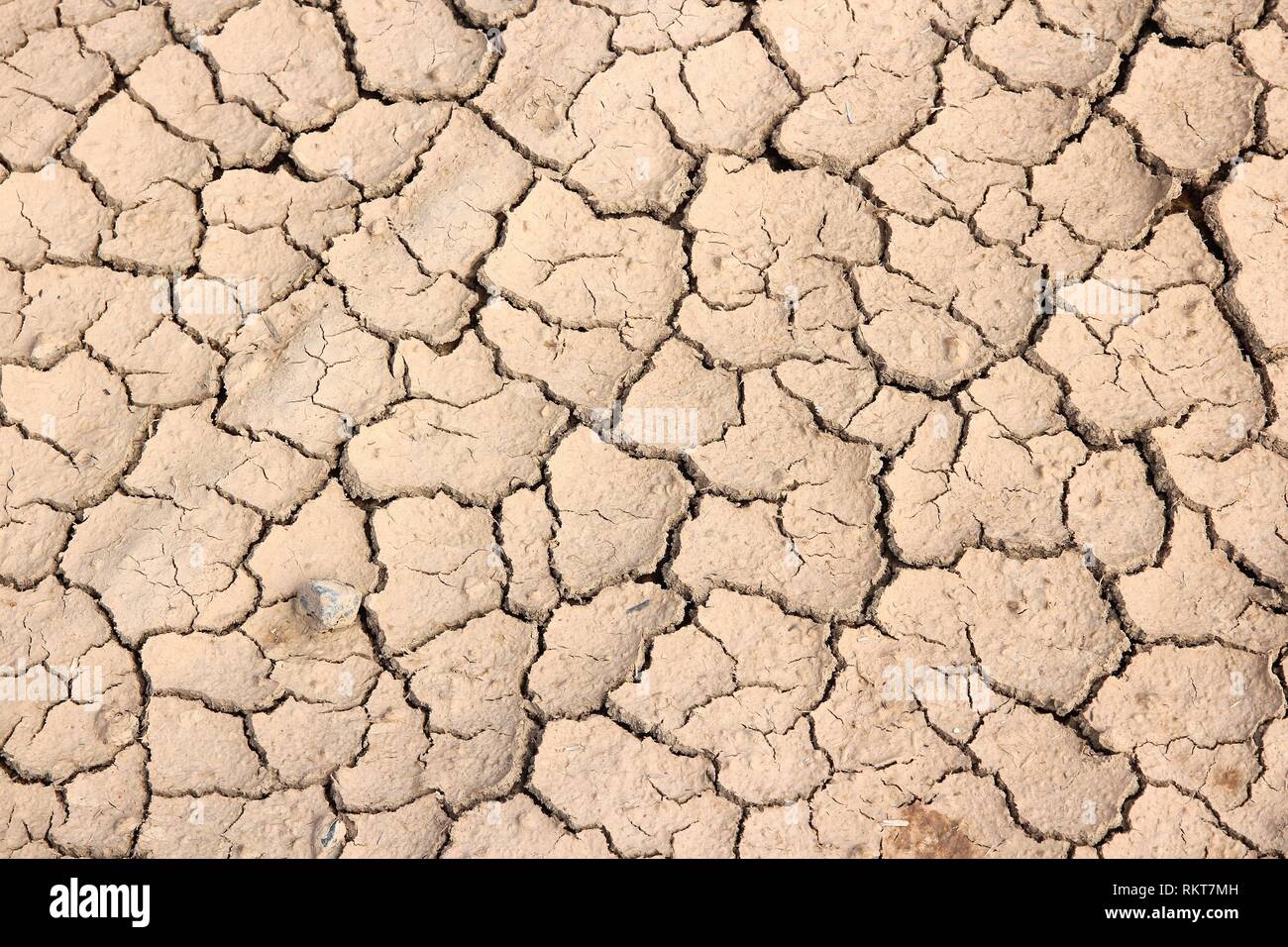 Drought in Sudan, Africa. Cracked dry soil - global warming effect ...