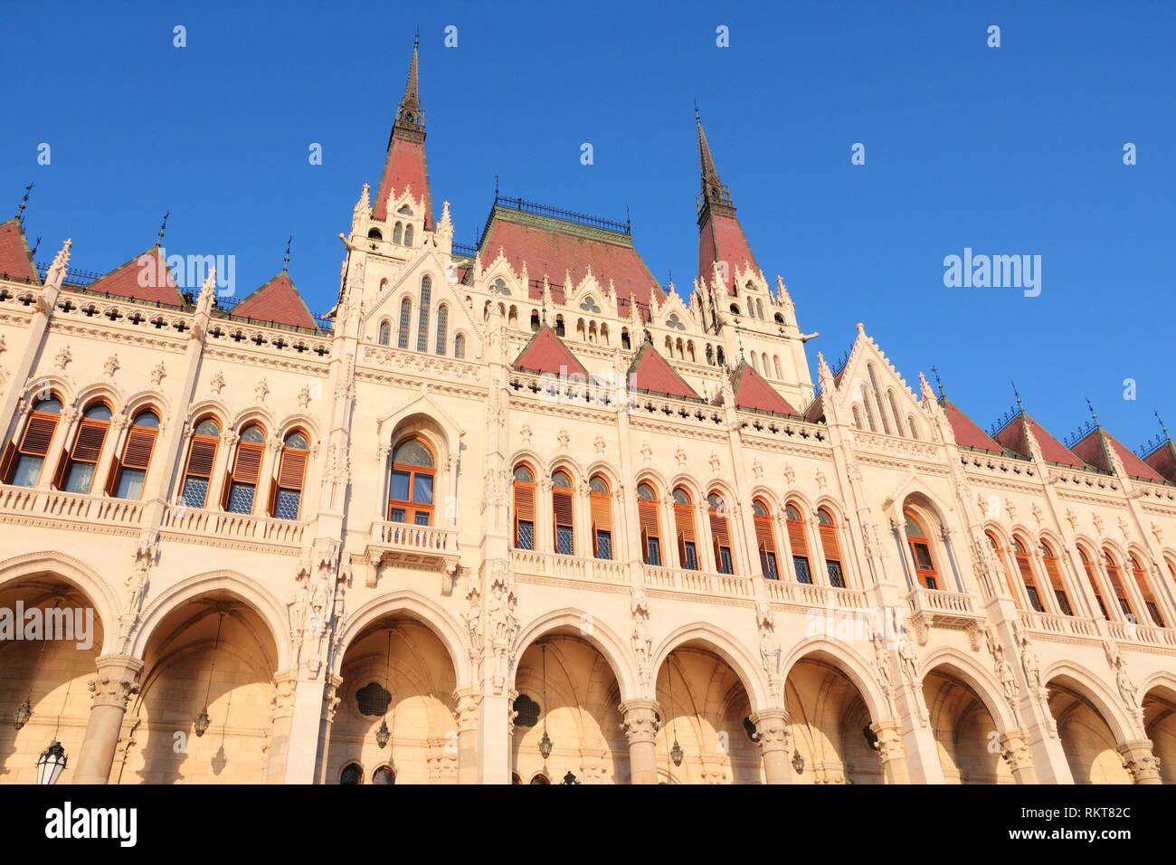 Budapest, Hungary - national Parliament building featuring Gothic ...