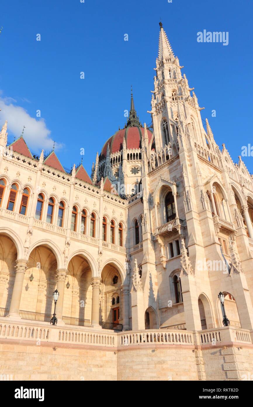 Budapest, Hungary - national Parliament building featuring Gothic ...
