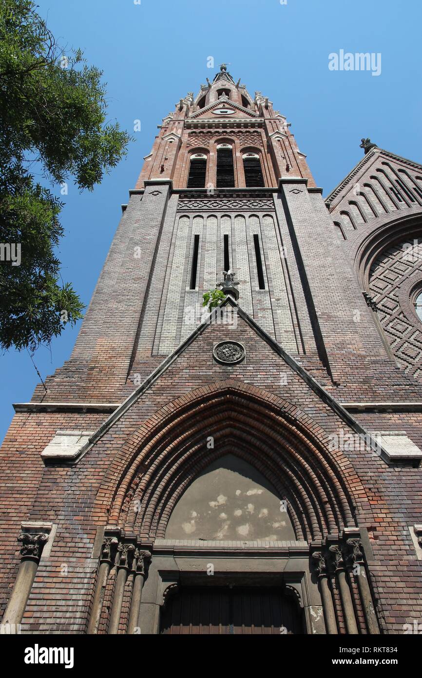 Budapest, Hungary - neo-gothic Queen of Rosary church in Zuglo district ...