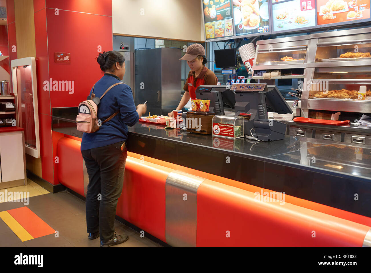 A counter kfc restaurant hi-res stock photography and images - Alamy