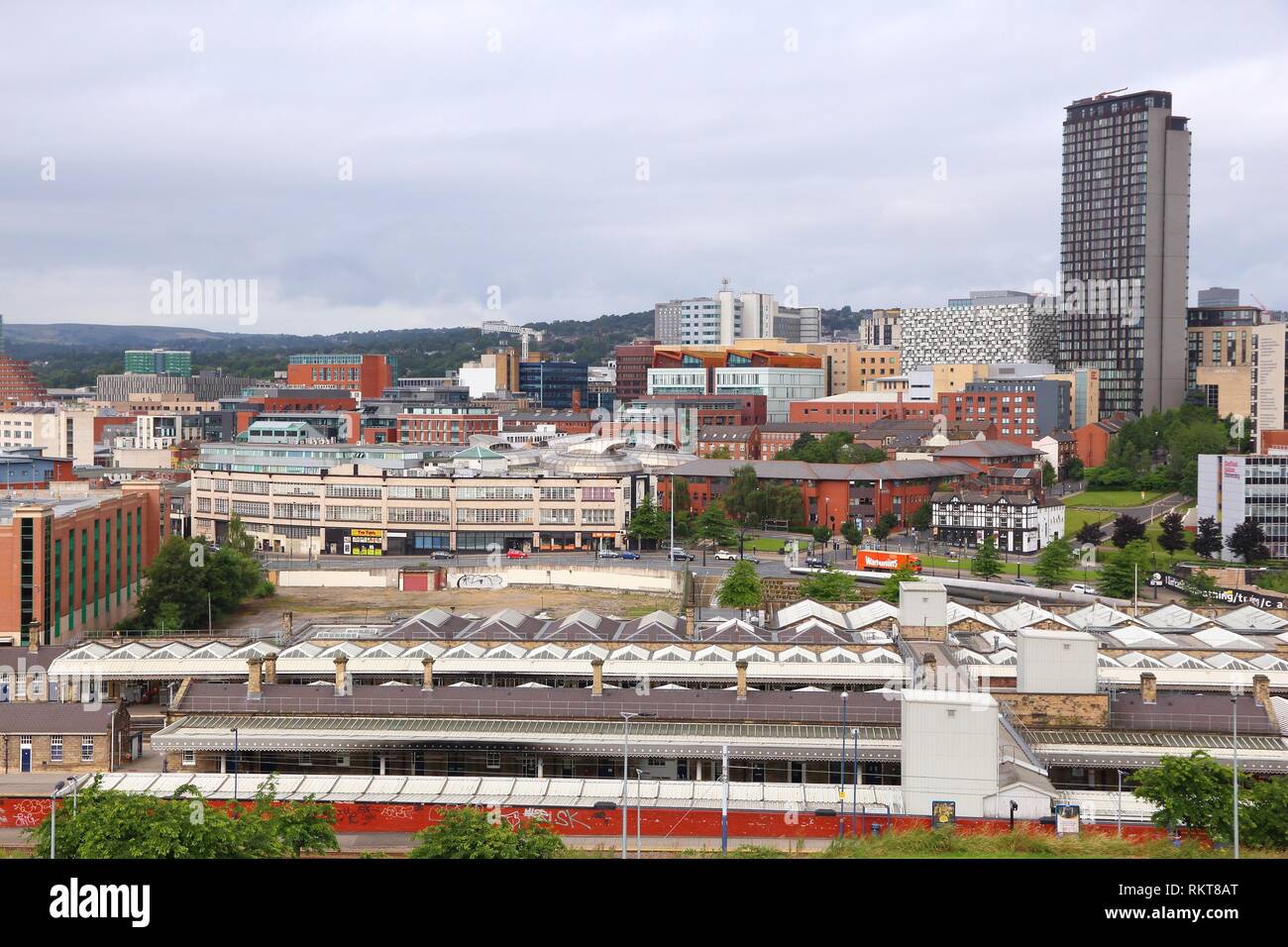 SHEFFIELD, UK - JULY 10, 2016: City skyline in Sheffield, Yorkshire, UK ...