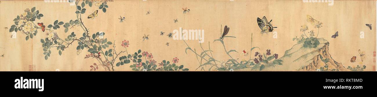 Flowers and Insects - Qing dynasty (1644–1911), reign of Kangxi (1662 ...
