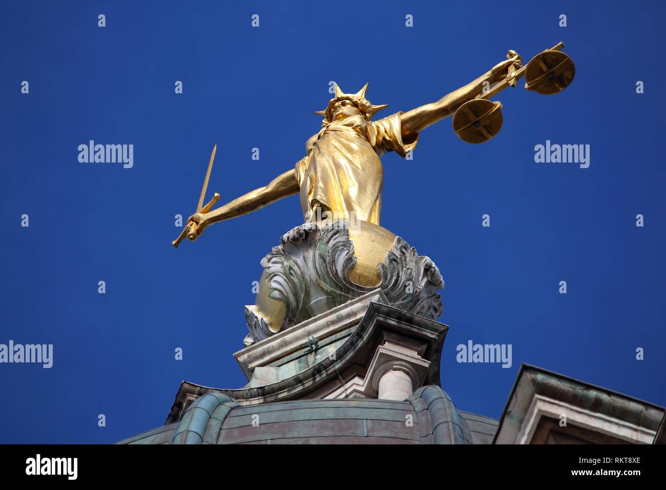 London, UK - Central Criminal Court also known as Old Bailey. Justice ...