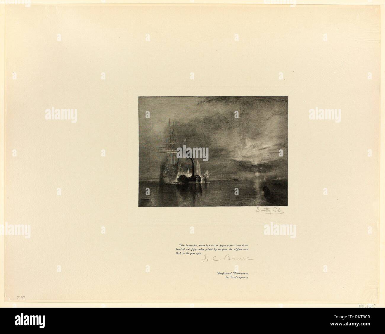 The Fighting Téméraire, from Old English Masters - 1899, printed 1902 ...